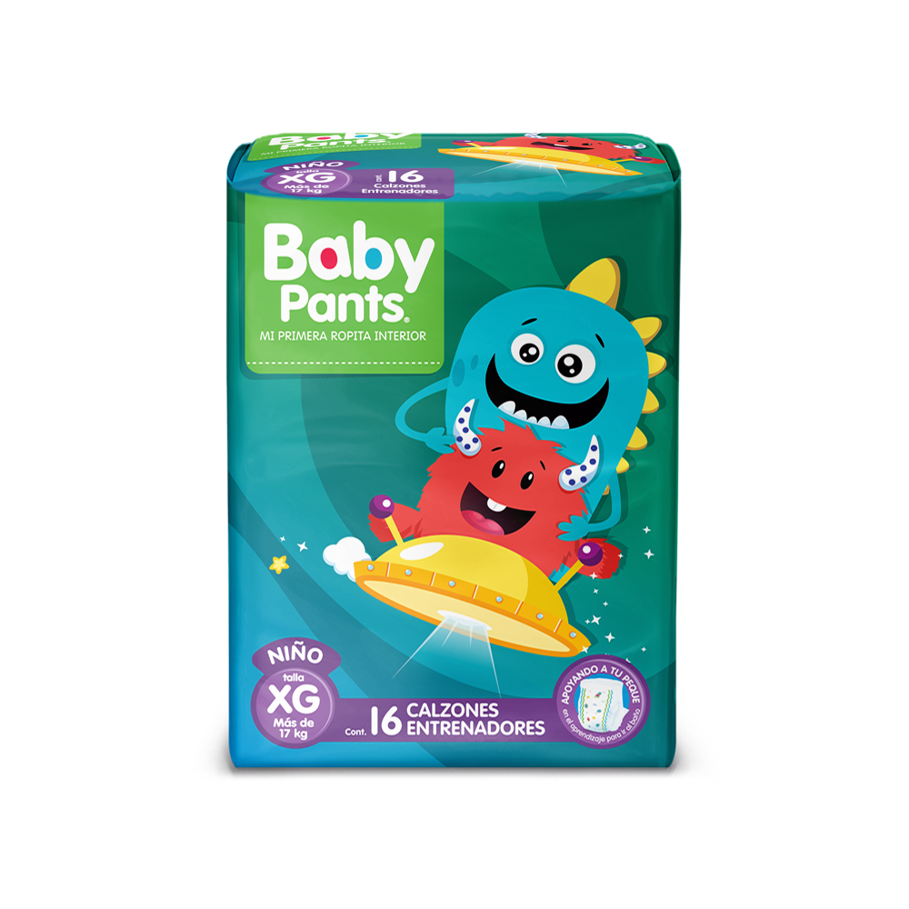 Calzones Entrenadores Baby Pants Niño XG 16 Piezas | DelSol