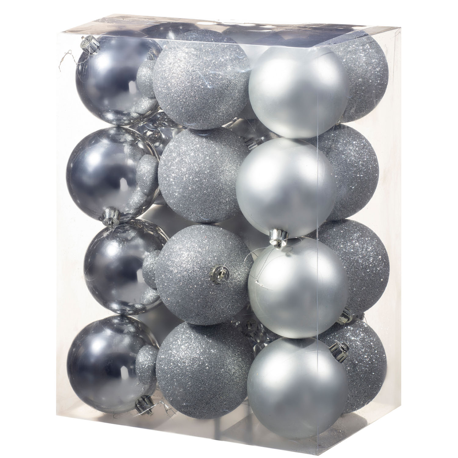 Set Esferas Christmas Accents 5 cm Plateado 24 Piezas | DelSol