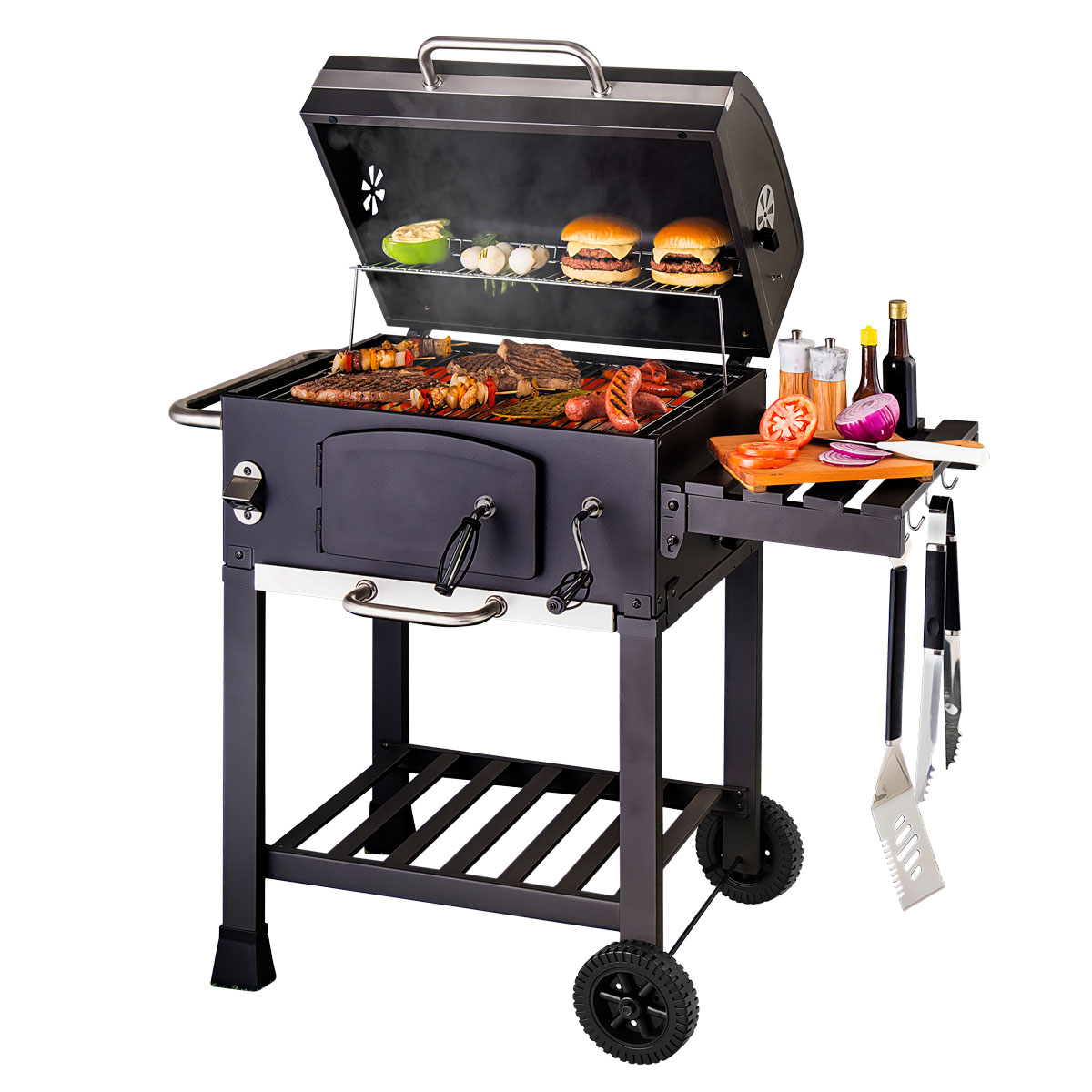 Asador Metálico de Carbón Best Home Negro | DelSol