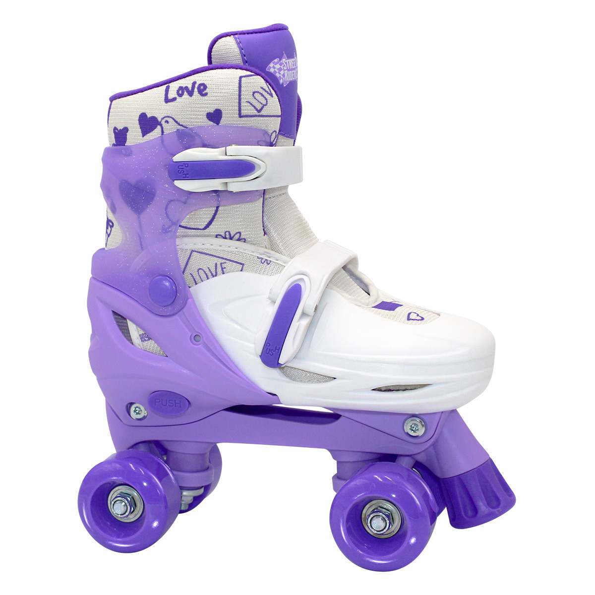 Patines 2 en 1 Street Riders Morado con Blanco | DelSol