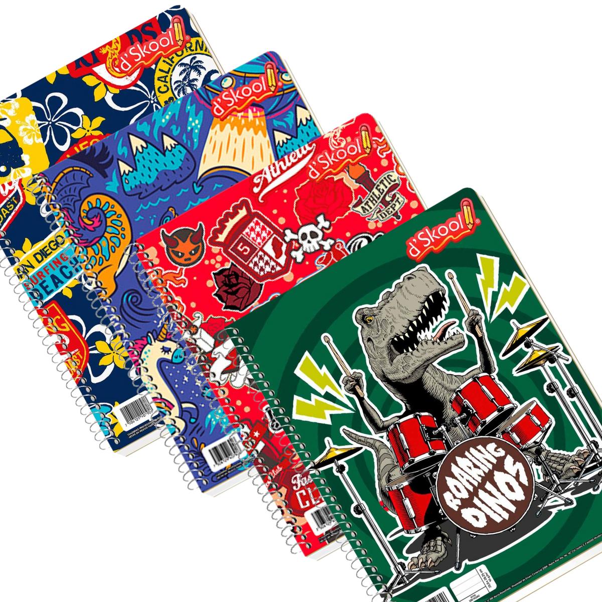 Pack 10 Cuadernos Profesionales d'Skool Raya 100 Hojas Hombre | DelSol