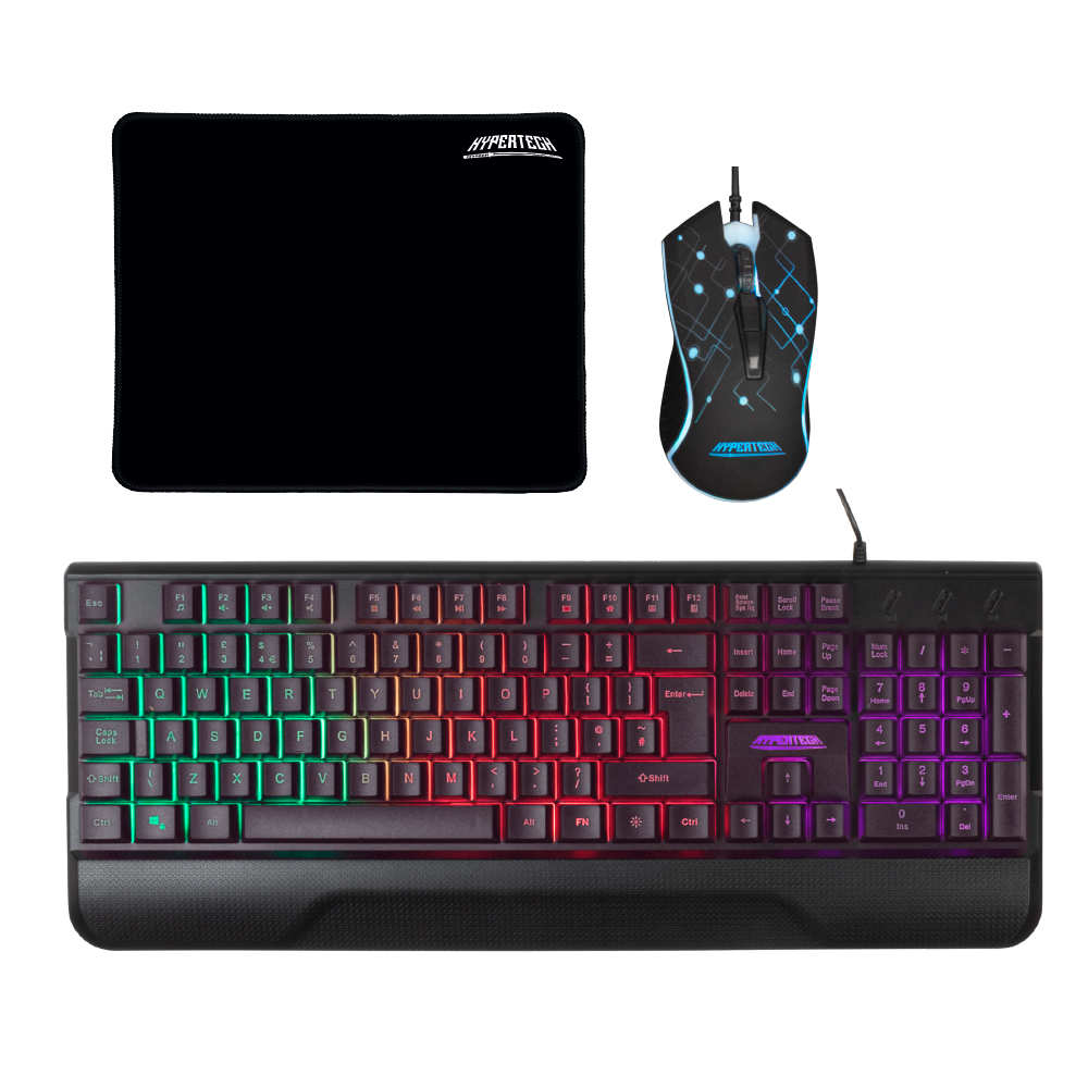 Kit Gamer 3 en 1 Hypertech Negro | DelSol