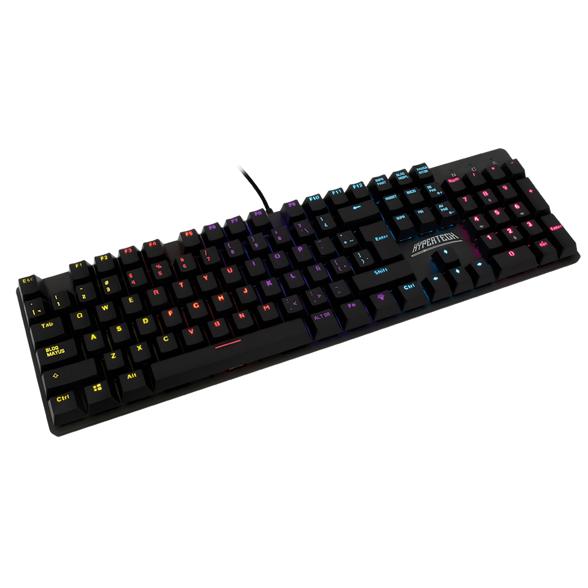 Teclado Mecánico Gamer Hypertech Combat con Luz Led HT-GKM001 | DelSol