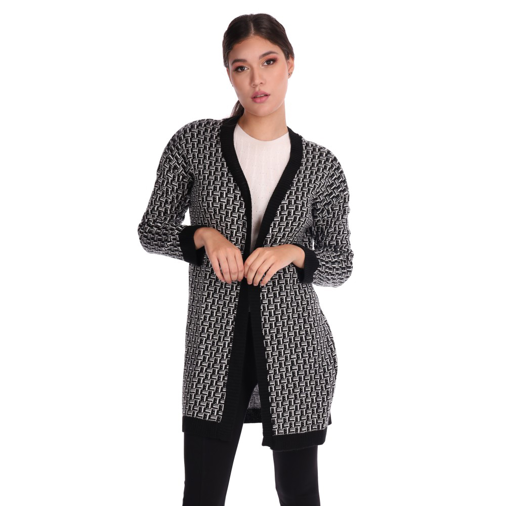 Suéter Abierto Mujer Con Detalles En Contraste Mxstaza | DelSol