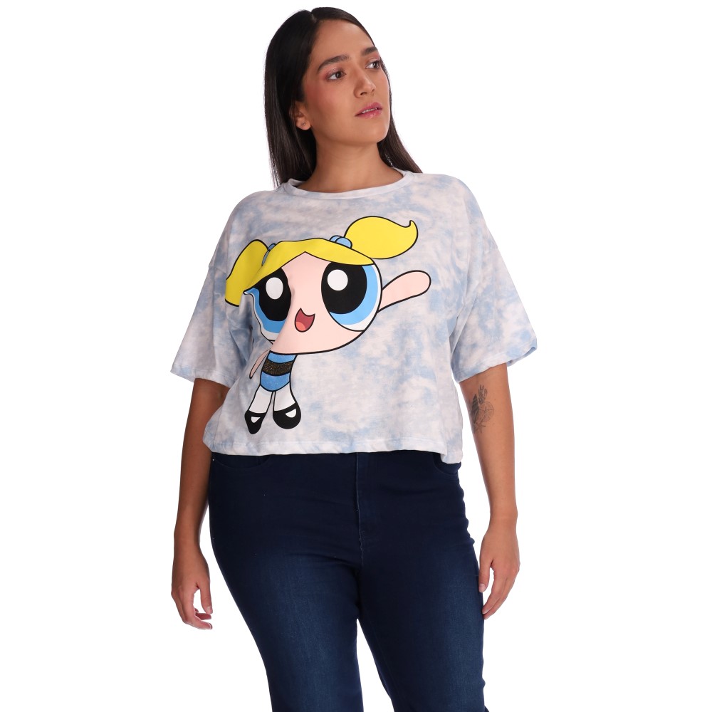 Playera Oversize Cartoon Network Mujer Tie Dye Con Estampado De Burbuja ...