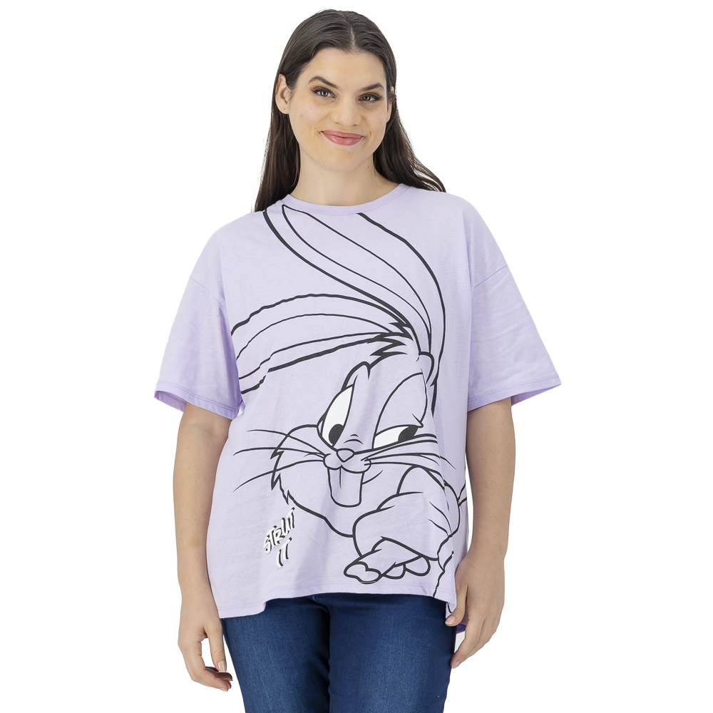 Playera Looney Tunes Mujer Curvy Con Estampado De Bugs Bunny | DelSol