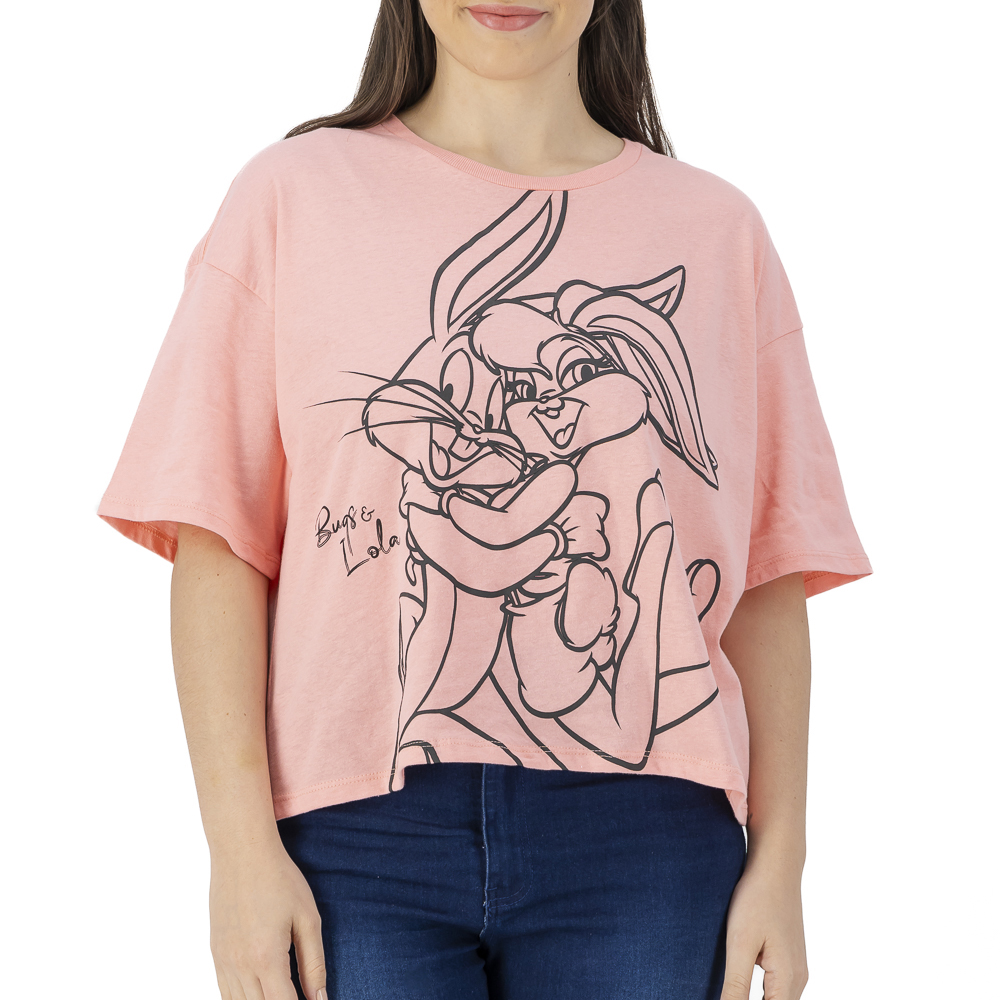 Playera Warner Mujer Curvy Estampado Bugs Y Lola Bunny | DelSol