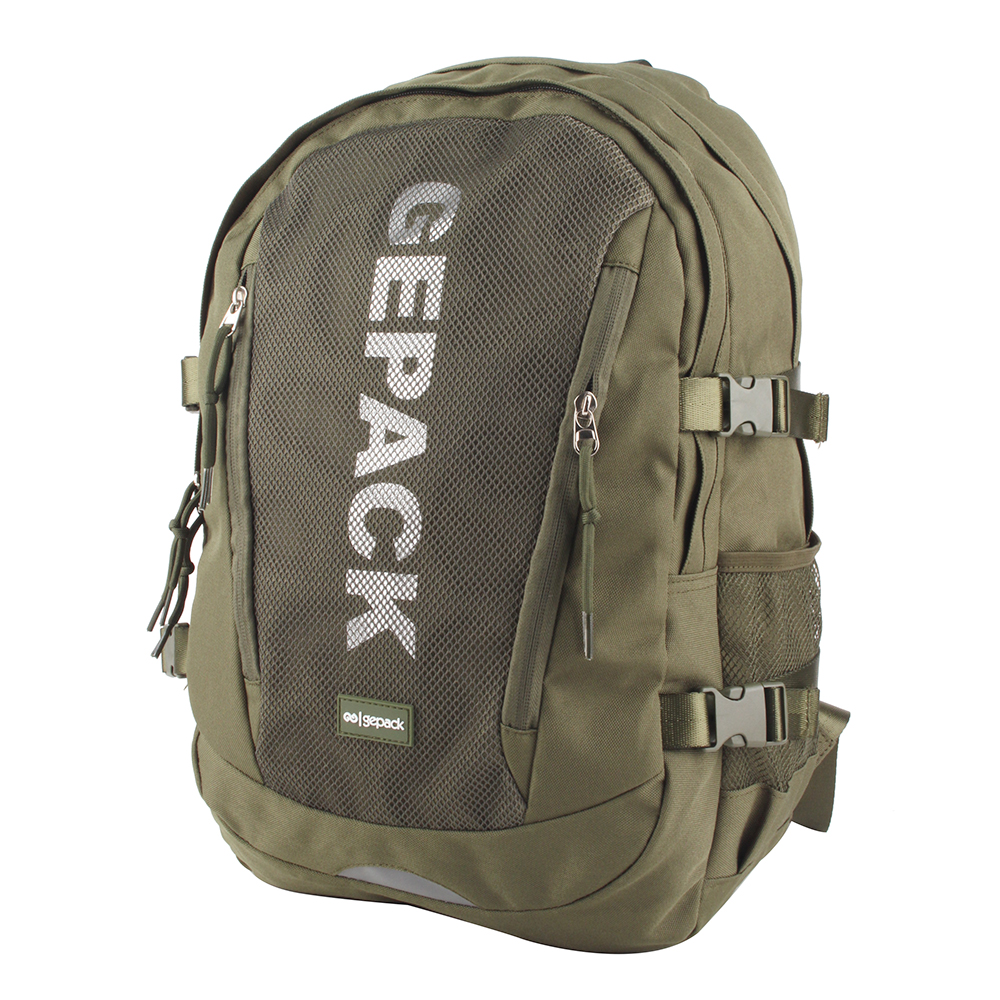 Mochila Gepack con Letras Verde Olivo | DelSol
