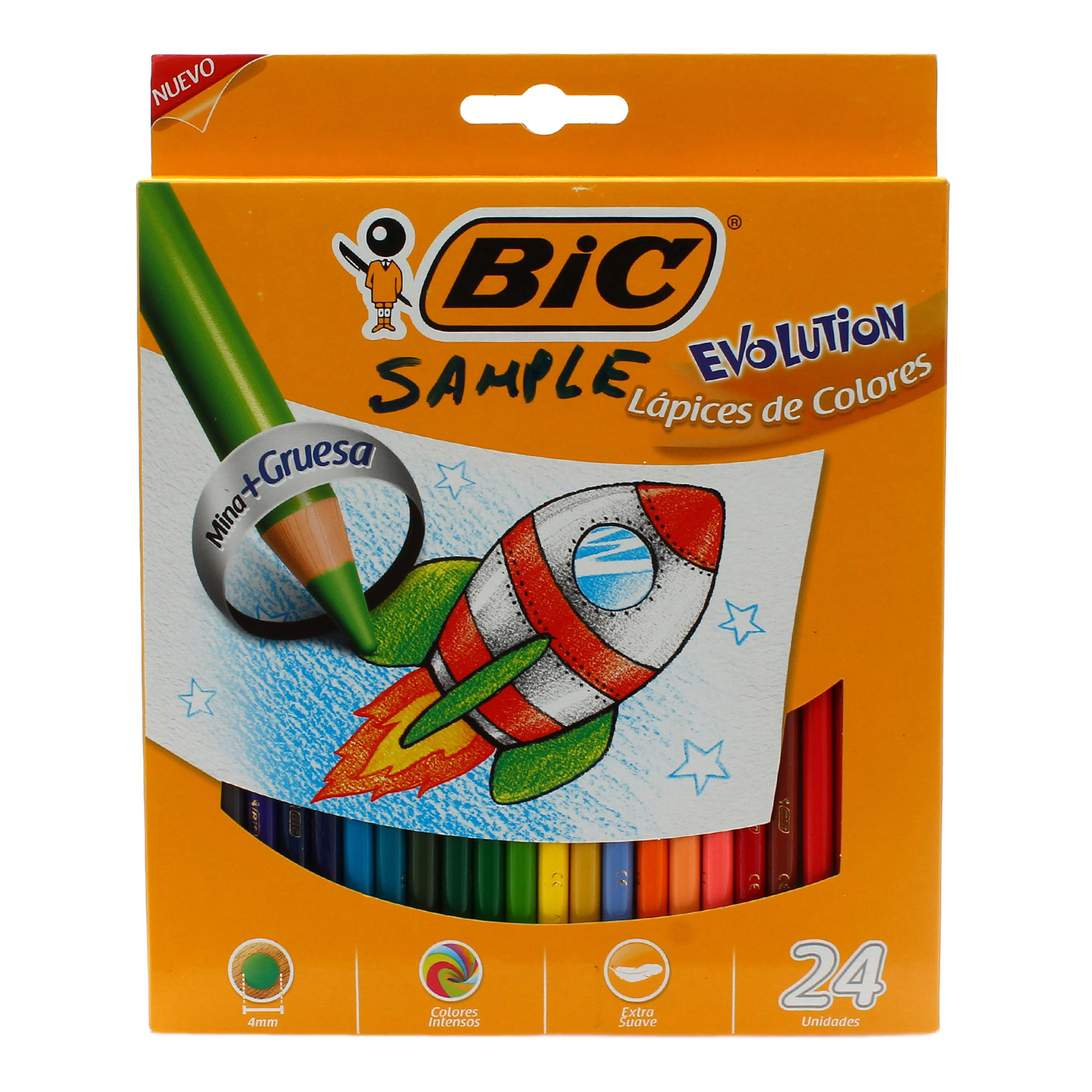 Lápices de Colores Bic Sample Evolution 24 Piezas | DelSol