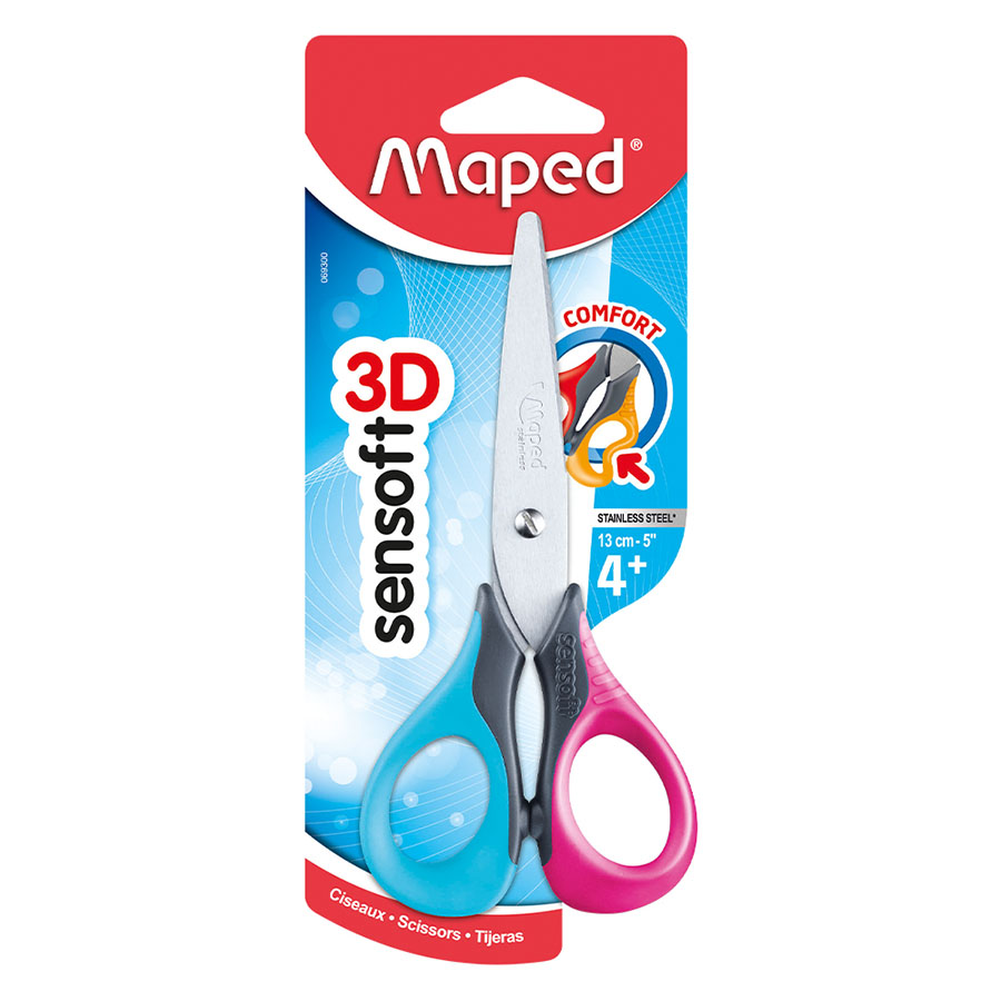 Tijeras Maped Sensoft 3D Rosa y Azul | DelSol