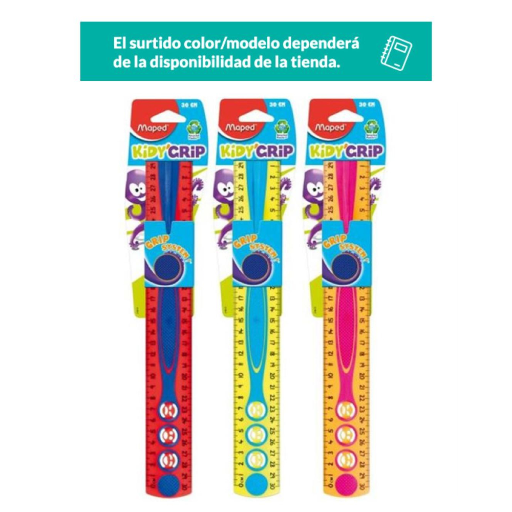 Regla Maped Kidygrip 30 cm | DelSol