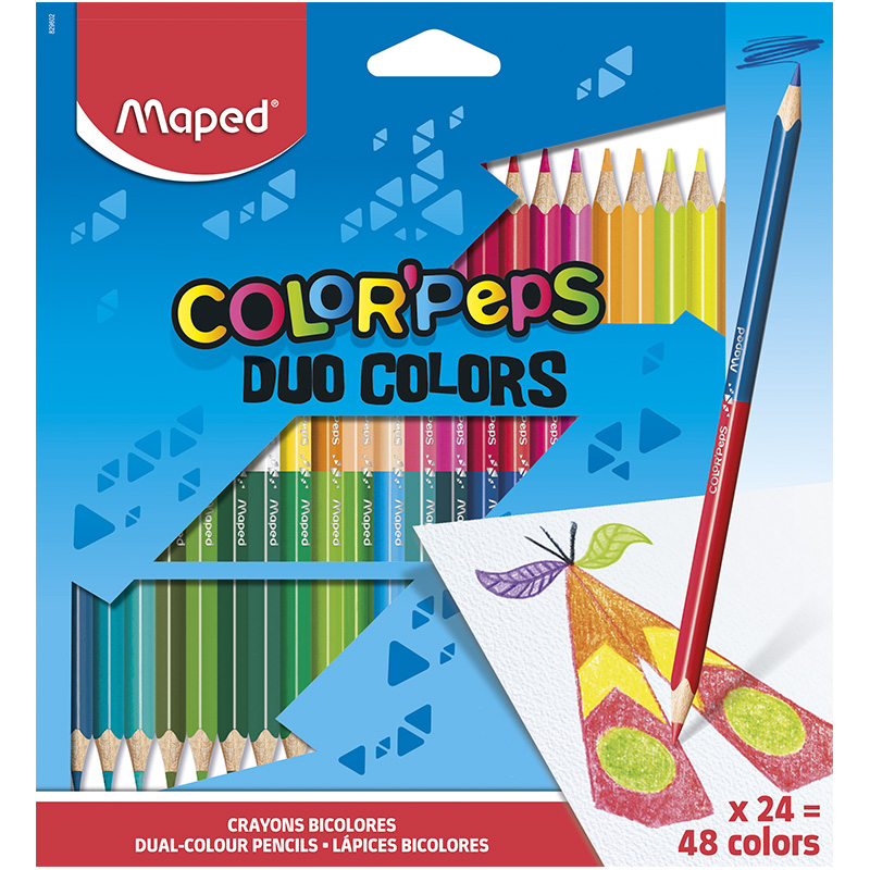 Colores Peps Maped Bicolor 24 Piezas | DelSol