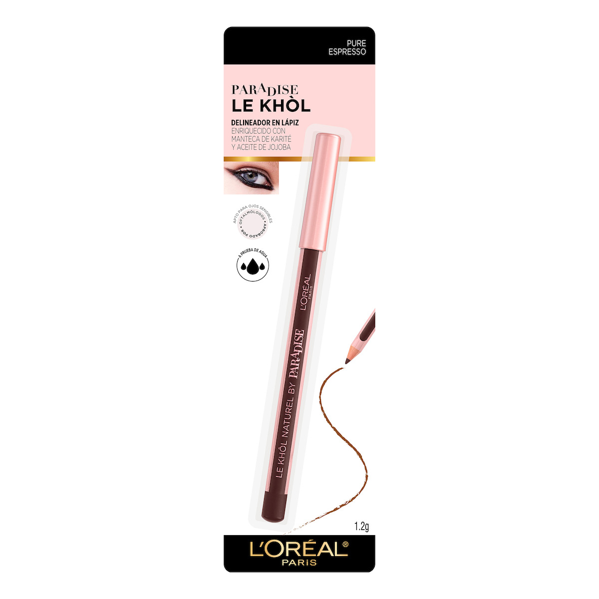 Lápiz Delineador de Ojos L’Oréal Paradise Le Khol Pure Espresso 1.2 g ...