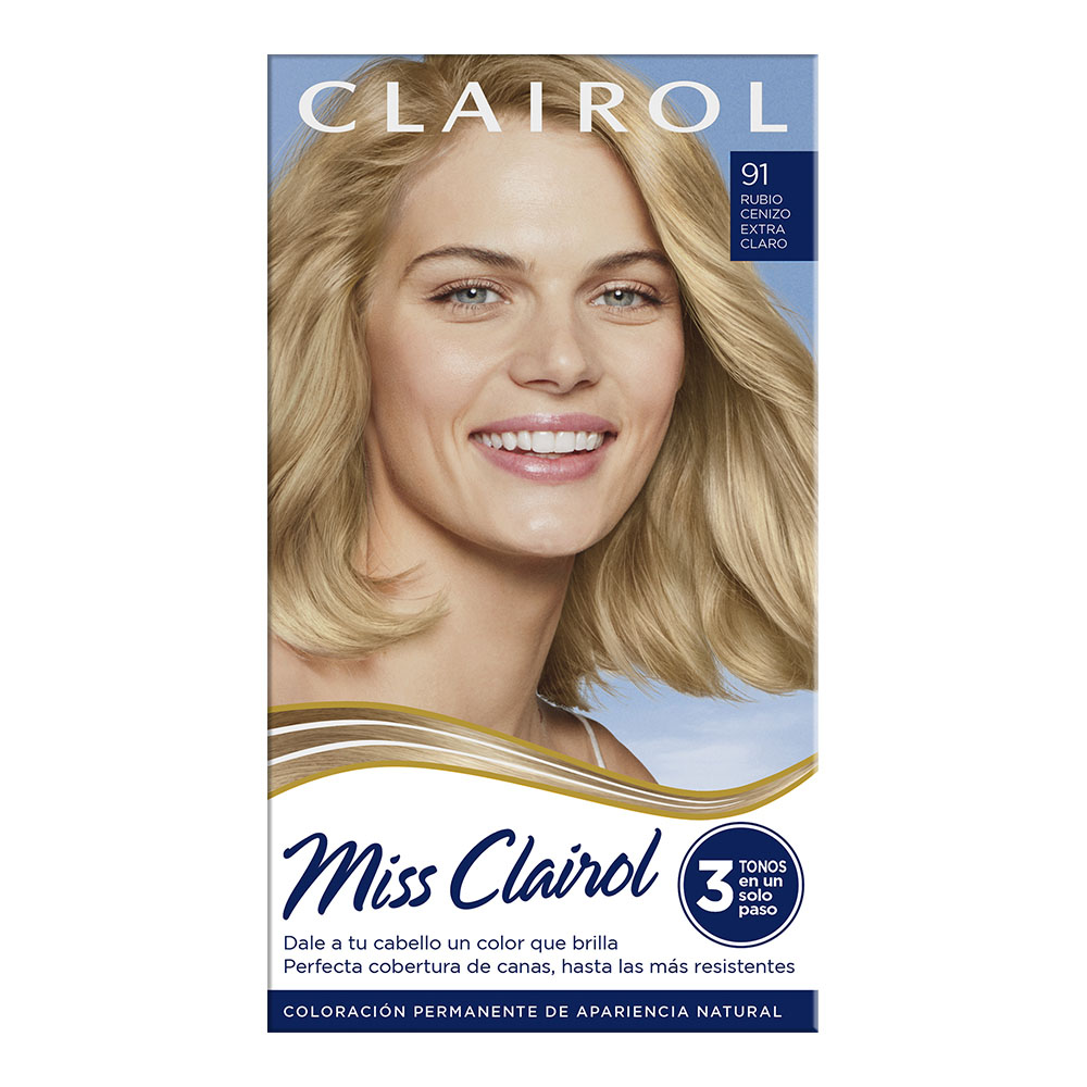 Tinte para Cabello Miss Clairol 91 Rubio Cenizo Extra Claro | DelSol