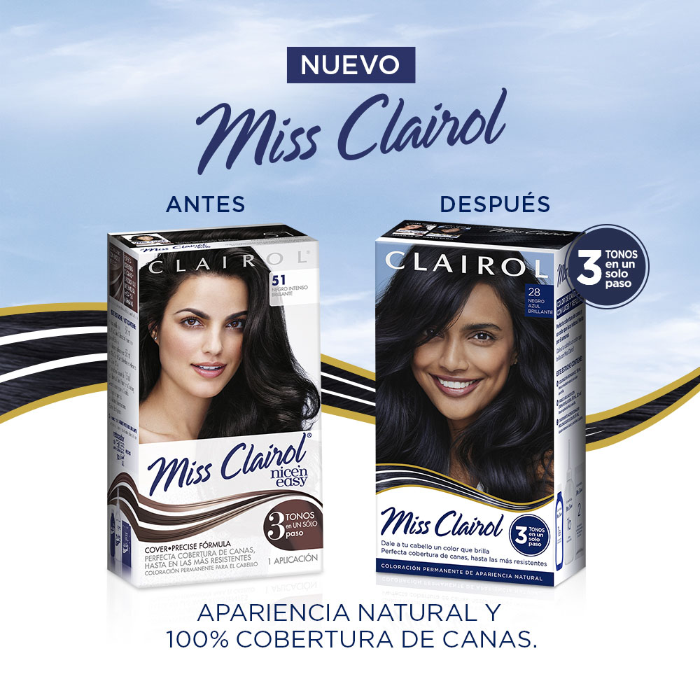 Tinte para Cabello Miss Clairol 28 Negro Azul Brillante | DelSol