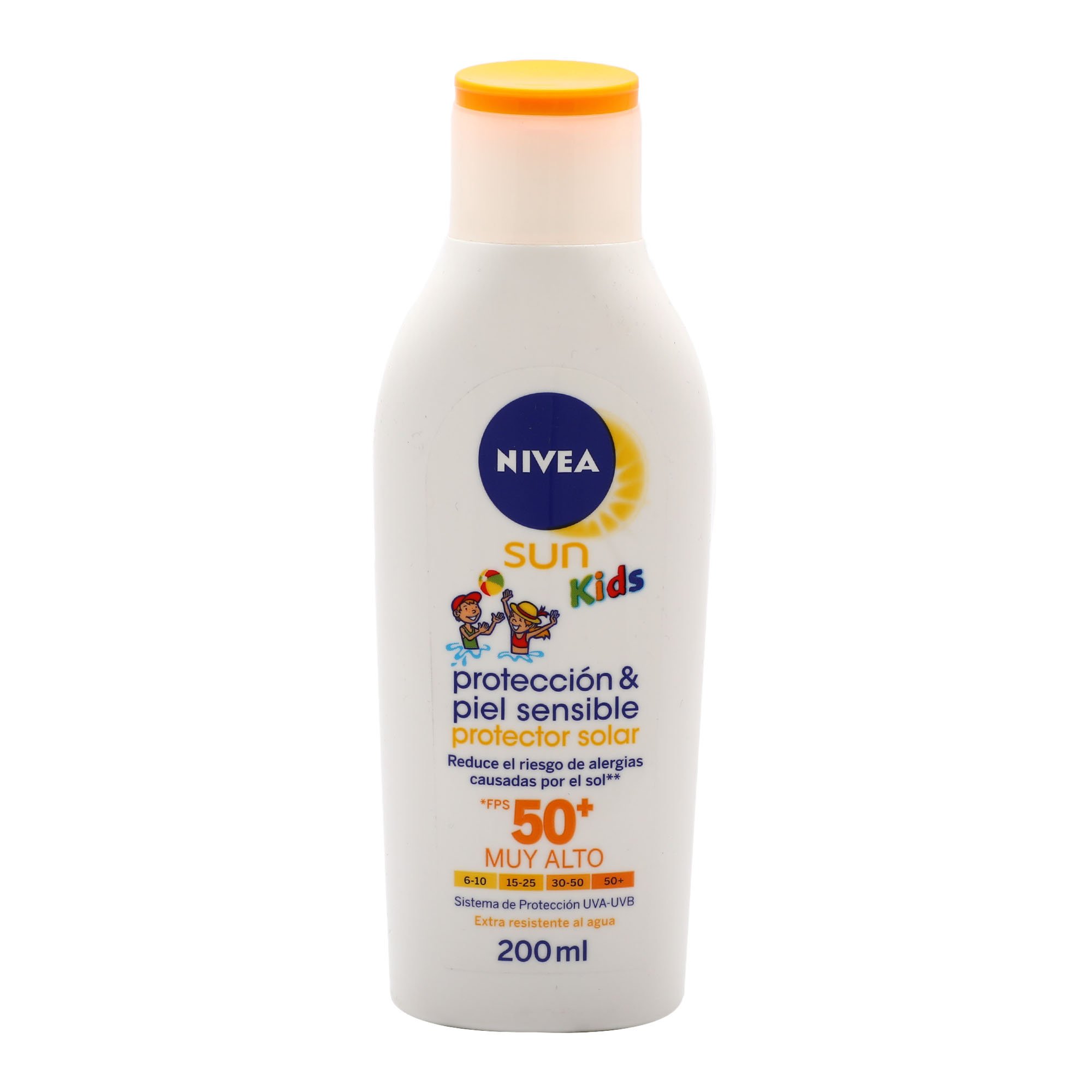 Protector Solar Nivea Sun Kids Piel Sensible 200 ml | DelSol