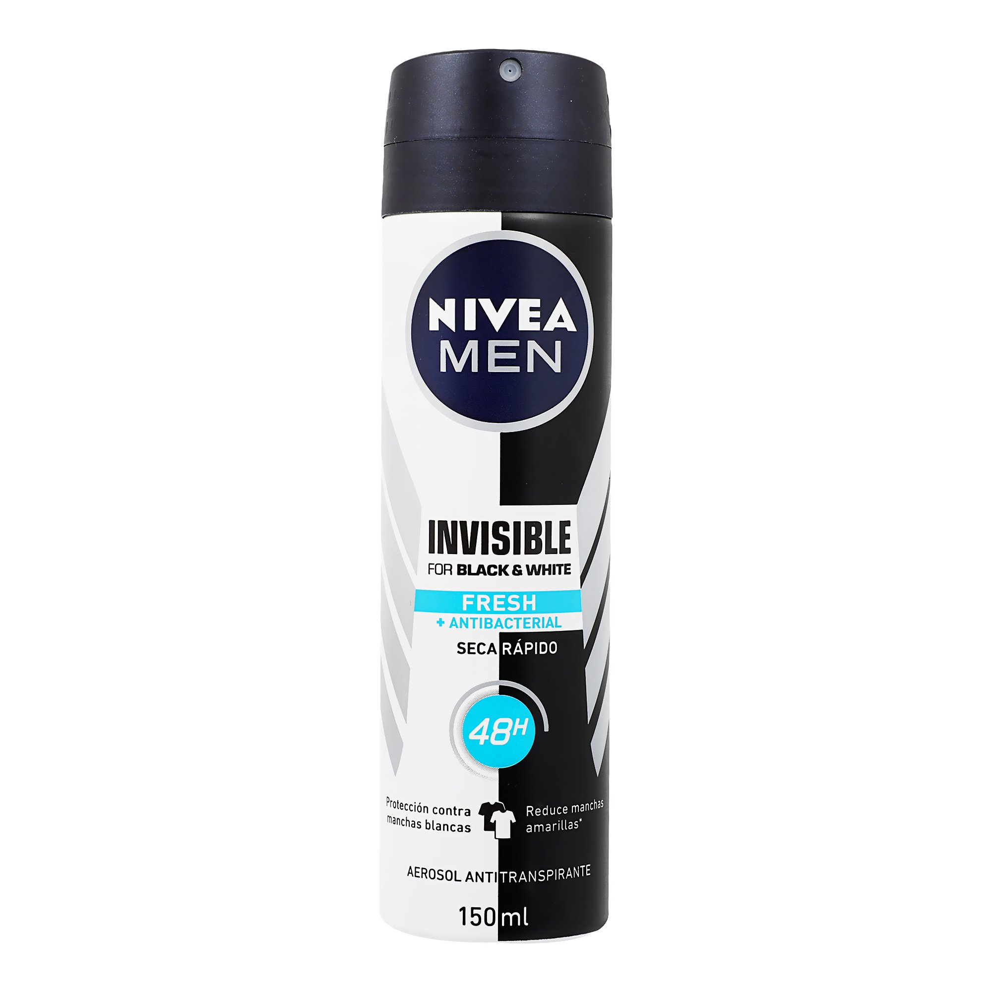Antitranspirante en Aerosol Nivea Men Invisible For Black & White Fresh 150 ml | DelSol