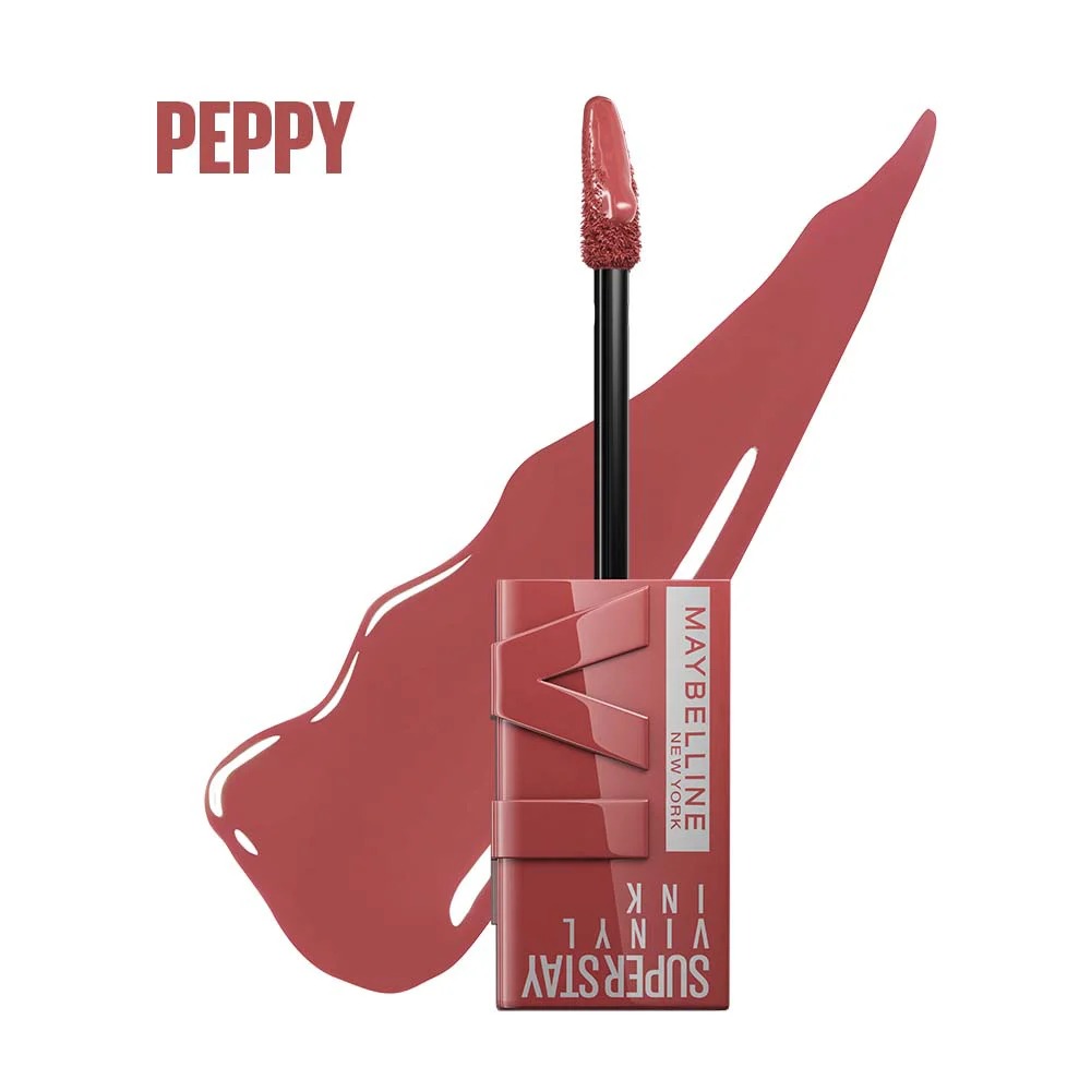 Labial Líquido Maybelline SuperStay Vinyl Ink Peppy 4.2 ml | DelSol