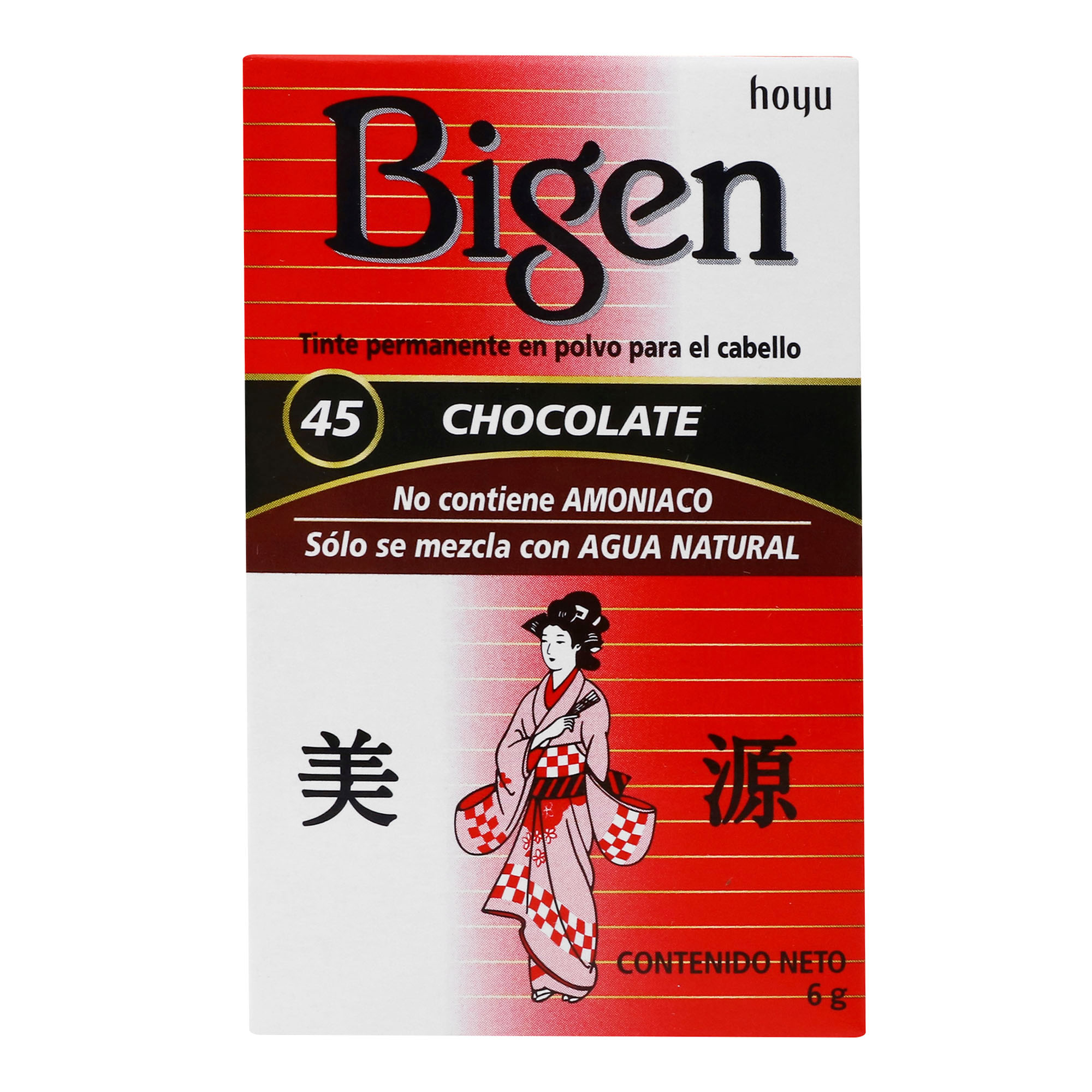 Tinte para Cabello Bigen 45 Chocolate 6 grs | DelSol