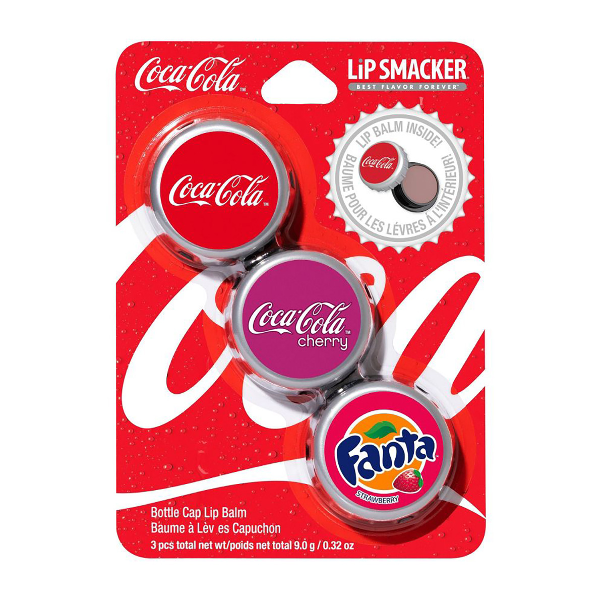 Set 3 Bálsamos Lip Smacker Tapas de Coca Cola 9 g | DelSol