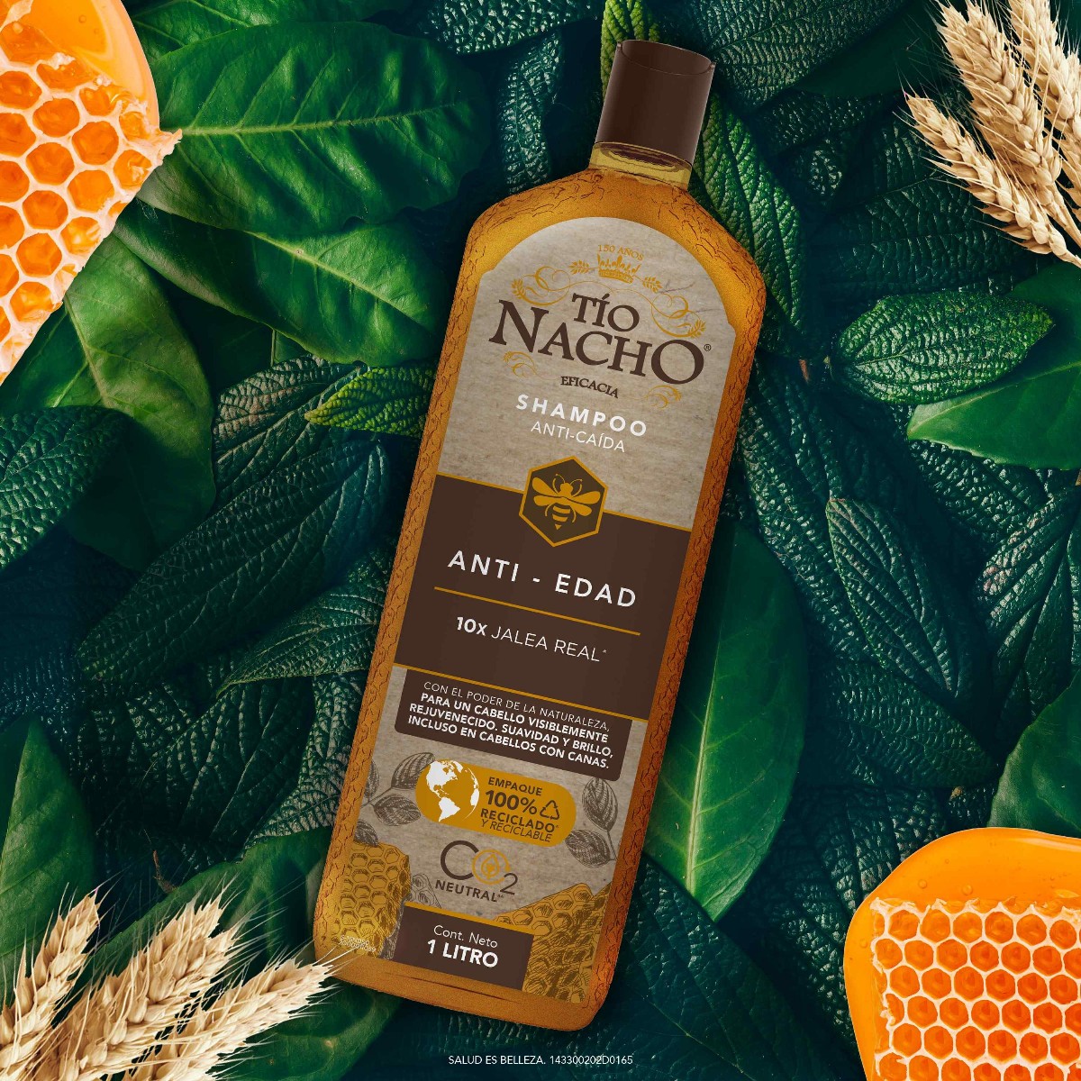 Shampoo Tío Nacho Anti Edad Jalea Real 1 L | DelSol