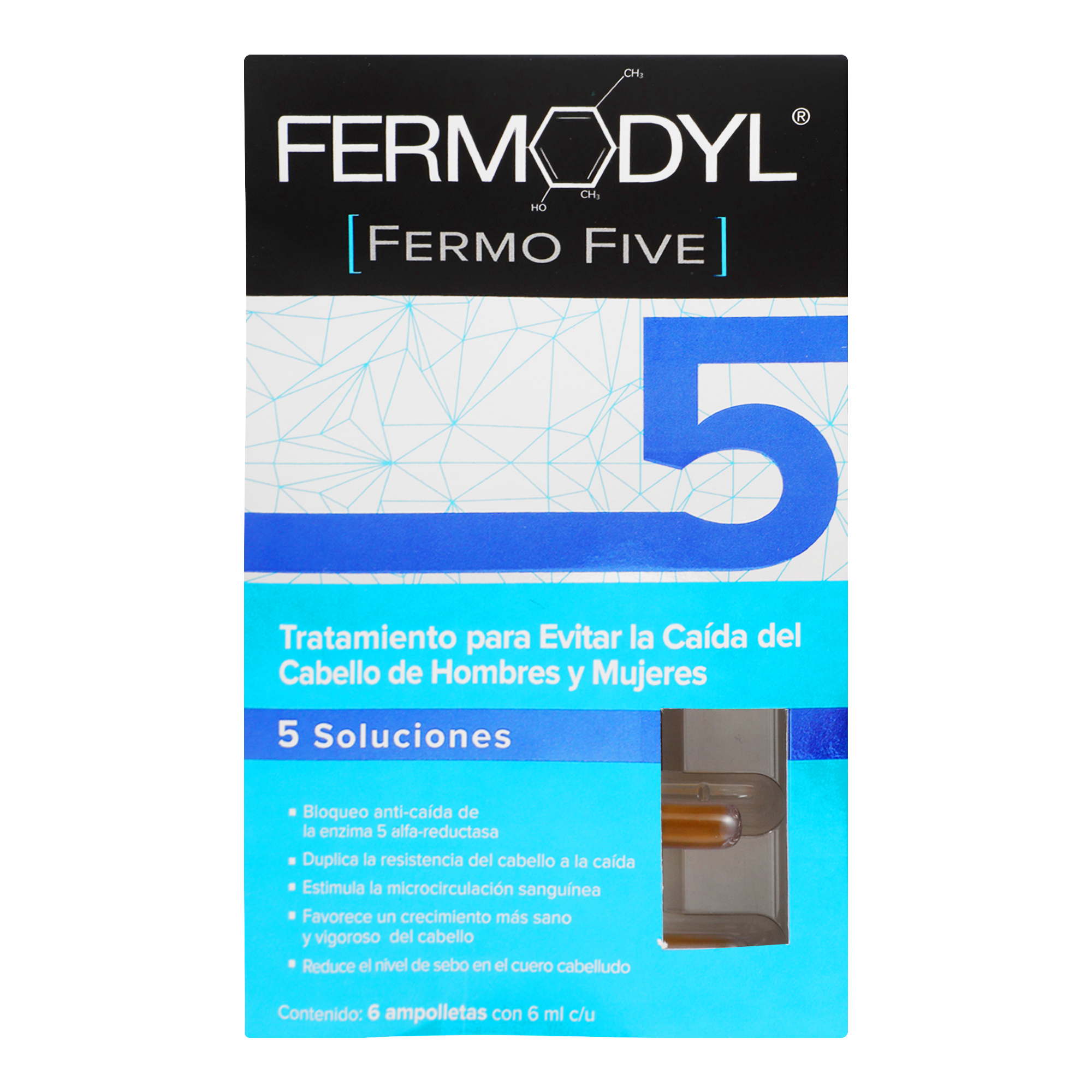 Tratamiento Capilar Fermodyl Fermo Five 6 Ampolletas | DelSol