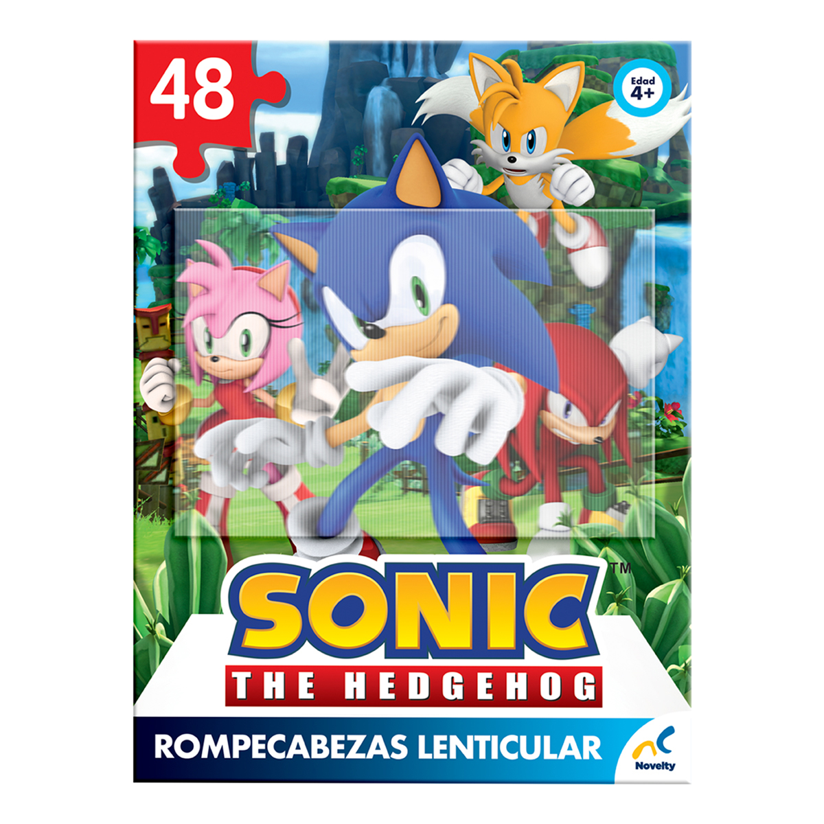 Rompecabezas Lenticular Novelty Sonic 48 Piezas | DelSol