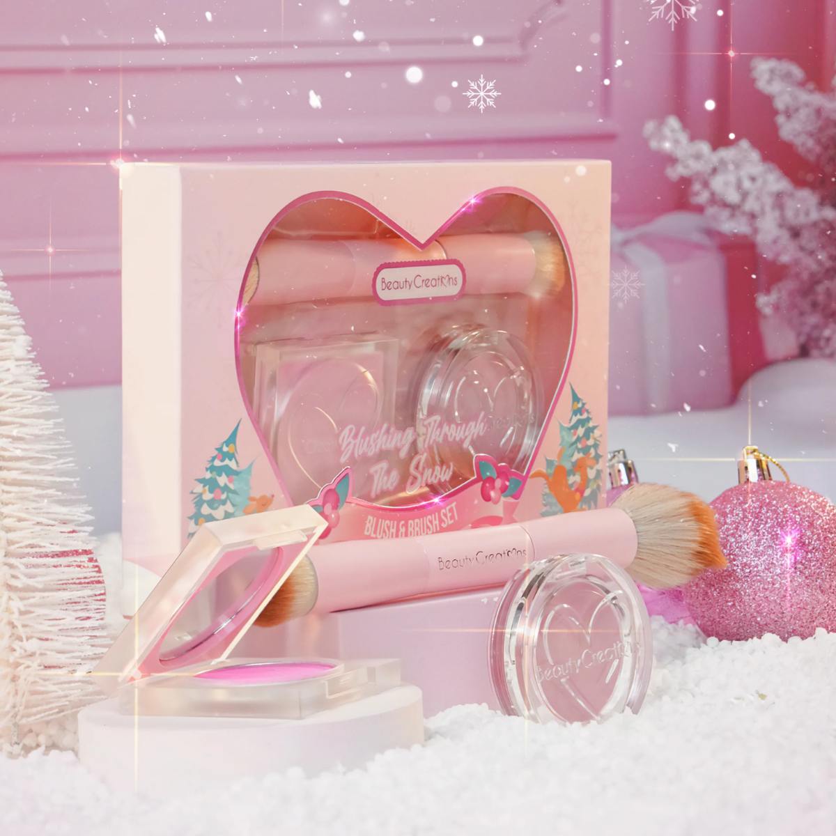 Set Rubores + Brocha Beauty Creations Blushing Through The Snow 3 ...