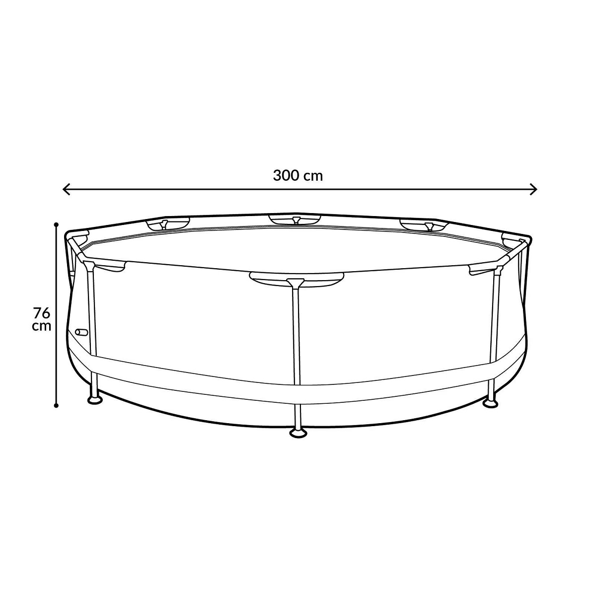 Alberca Redonda Estructural Avenli 3 m Azul 17798PA | DelSol