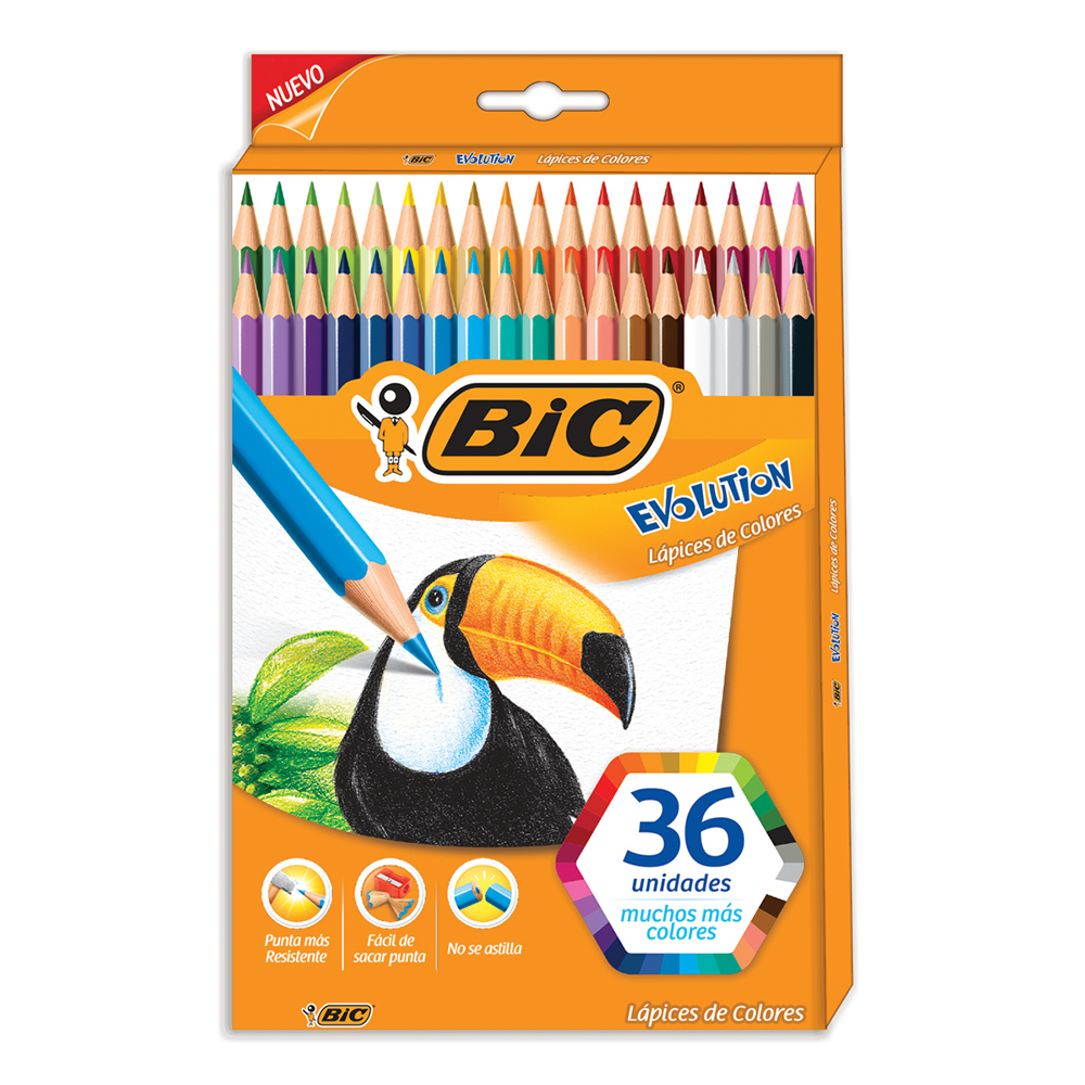 Lápices de Colores Bic Kids Multicolor 36 Piezas | DelSol