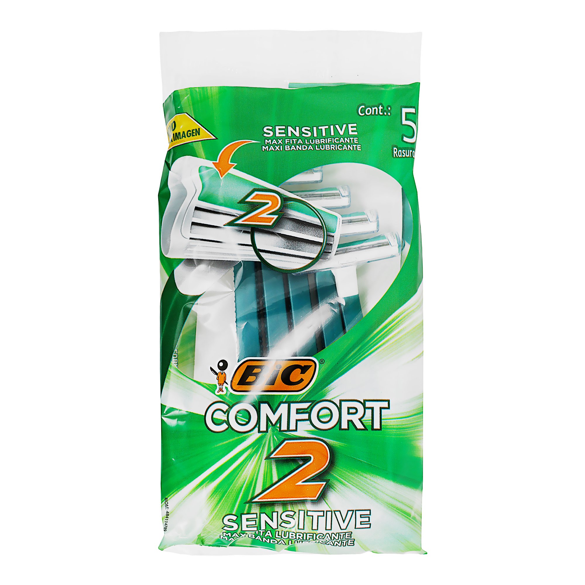 Rastrillos Desechables Bic Comfort 2 Sensitive 5 Piezas | DelSol