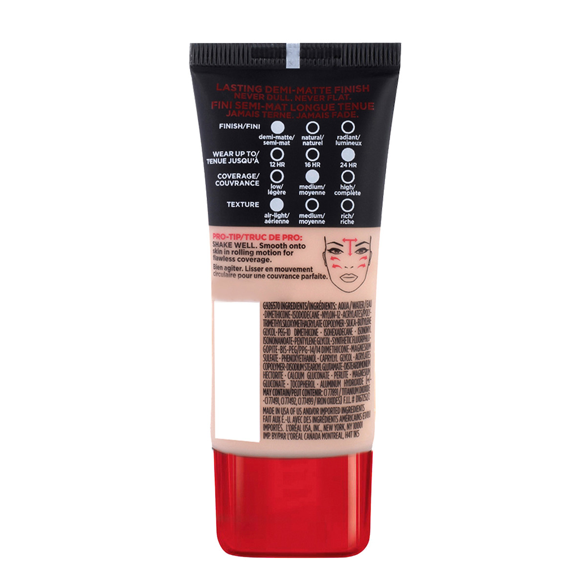 Base de Maquillaje Líquida L'Oréal Infallible Pro Matte 106 Sun Beige ...