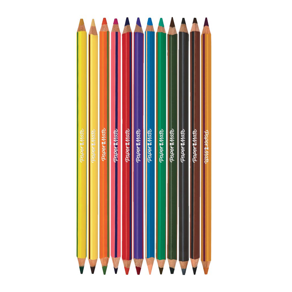 Lápices de Colores Paper Mate Fantasy Doble Punta 12 Piezas | DelSol