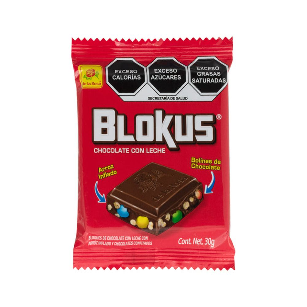 Chocolate y Arroz Inflado Blokus De La Rosa 30 gr | DelSol