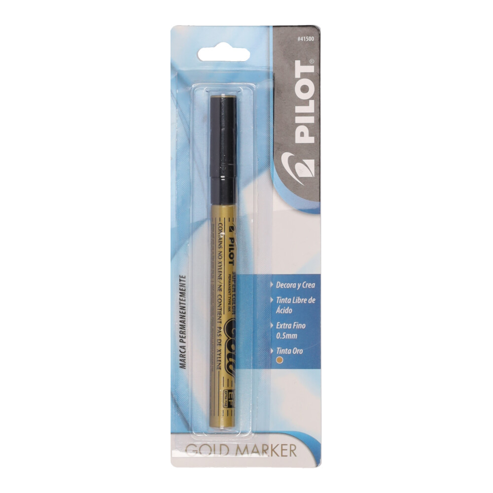 Marcador Permanente Pilot Gold Punto Fino Dorado | DelSol