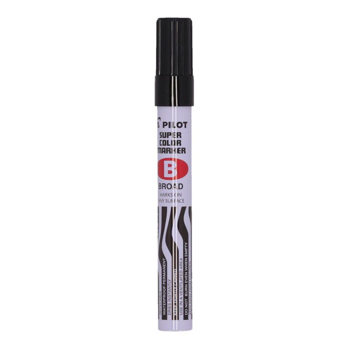 Marcador Permanente Pilot Super Color Punta de Cincel Negro | DelSol