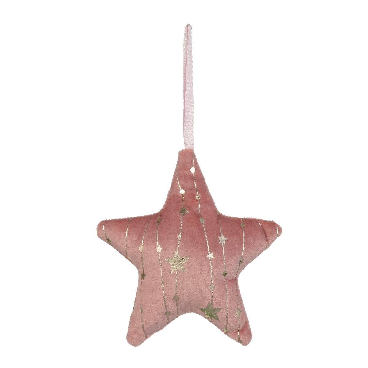 Colgante Navideño Festynav Estrella Rose Gold 12 cm | DelSol