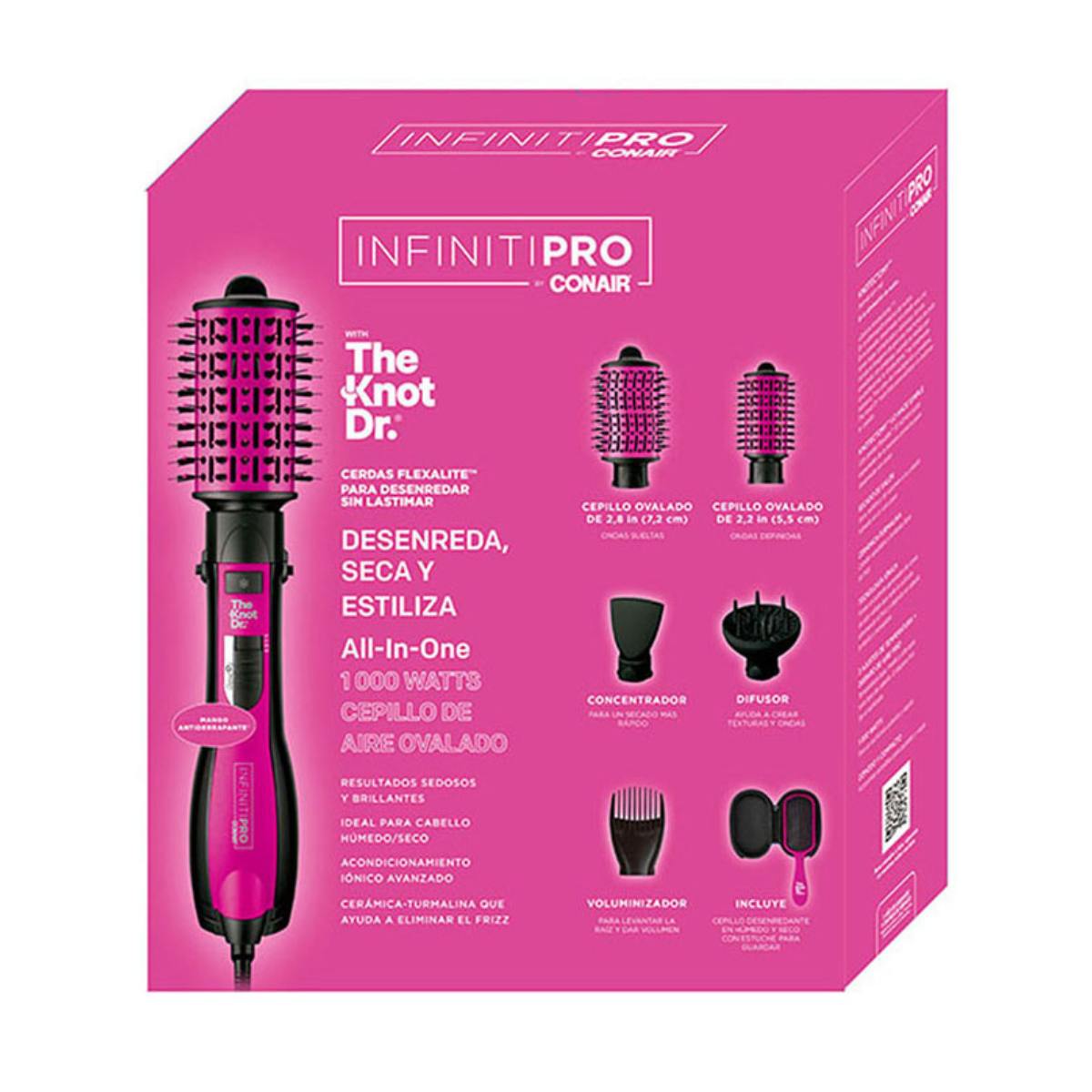 Cepillo de Aire Conair Infiniti Pro Todo en Uno Negro con Rosa | DelSol
