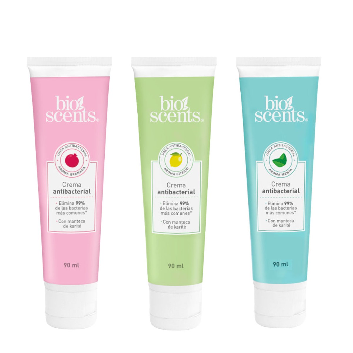 Set 3 piezas Crema Antibacterial Bioscents | DelSol