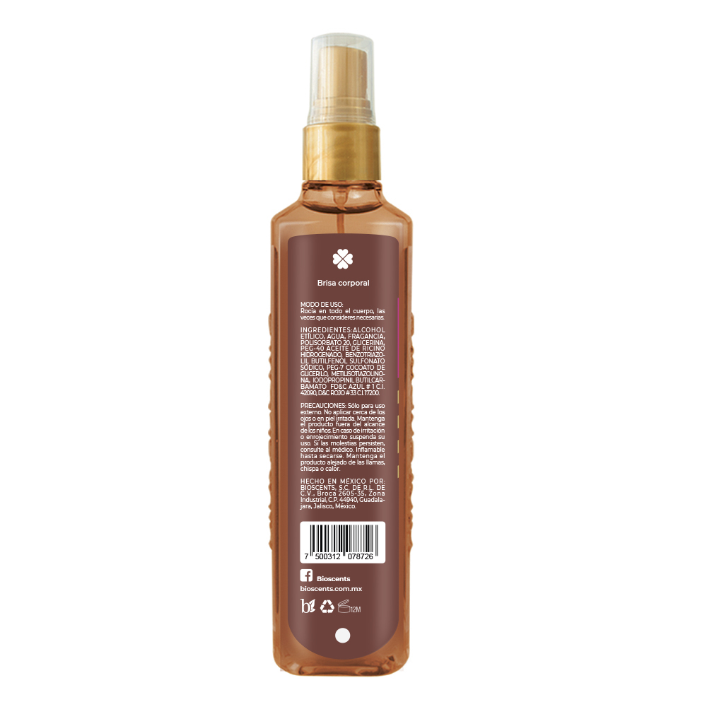 Fragancia Corporal Bioscents Chocolate Dream 250 ml | DelSol