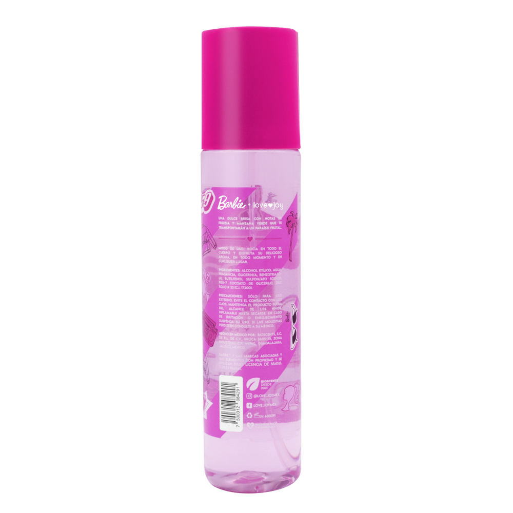Fragancia Corporal Bioscents Barbie Love Joy 250 ml | DelSol