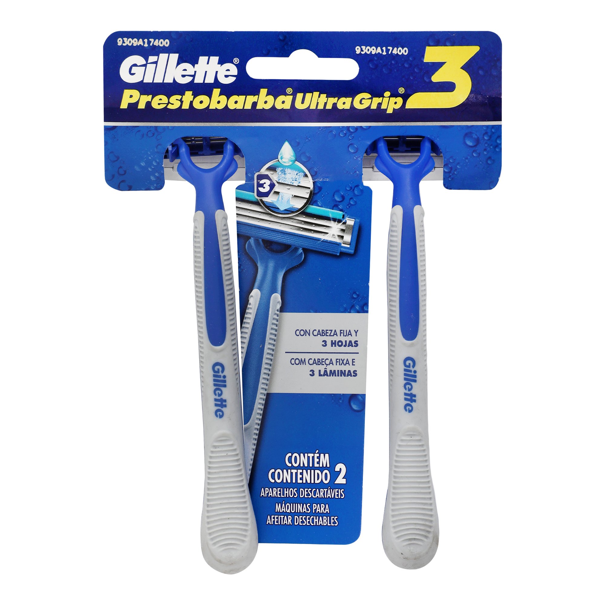 Máquina para Afeitar Desechables Gillette Prestobarba Ultragrip3 2 Piezas | DelSol