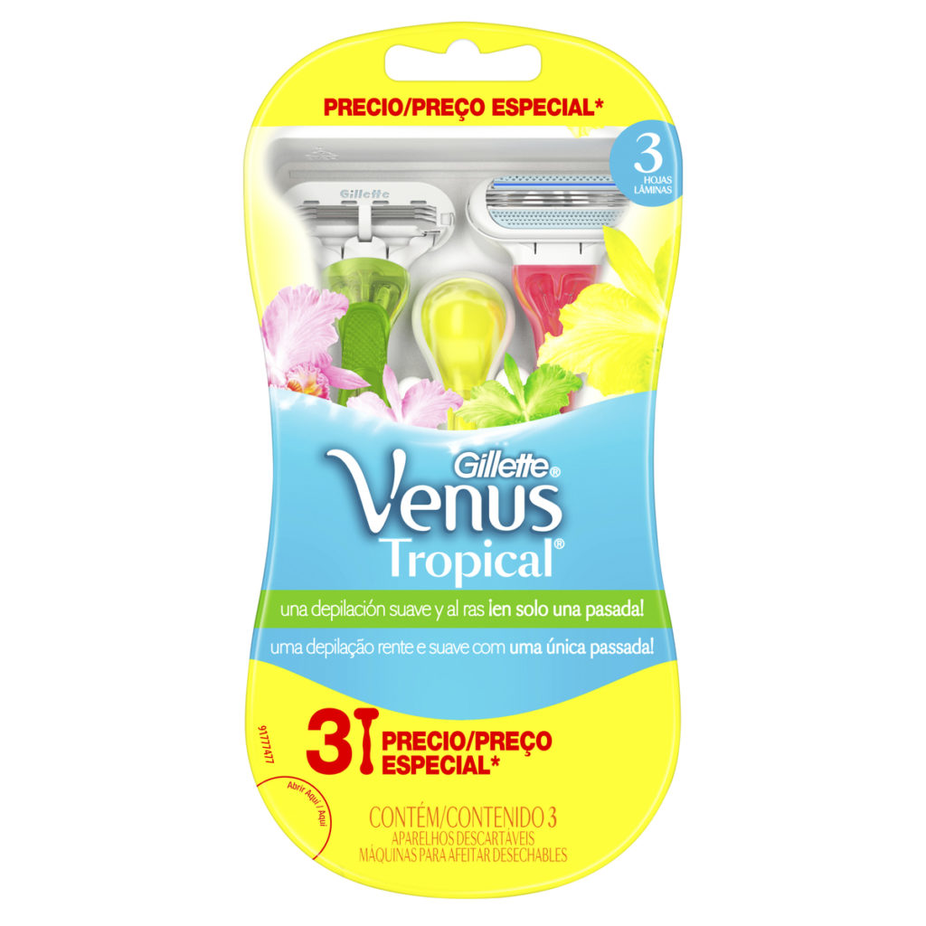 Rastrillo Desechable Gillette Venus Tropical 3 Piezas | DelSol