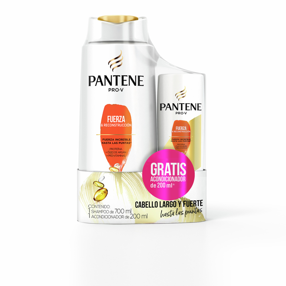 Shampoo Pantene Fuerza & Reconstrucción 700 ml + Acondicionador 200 ml | DelSol