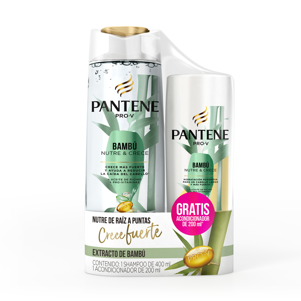 Shampoo y Acondicionador Pantene Pro-V Bambú 400 ml y 200 ml | DelSol