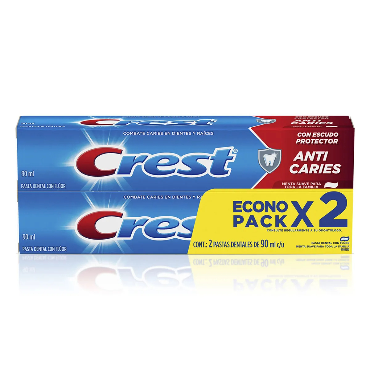 Pasta Dental Crest Anticaries 90 ml 2 piezas | DelSol