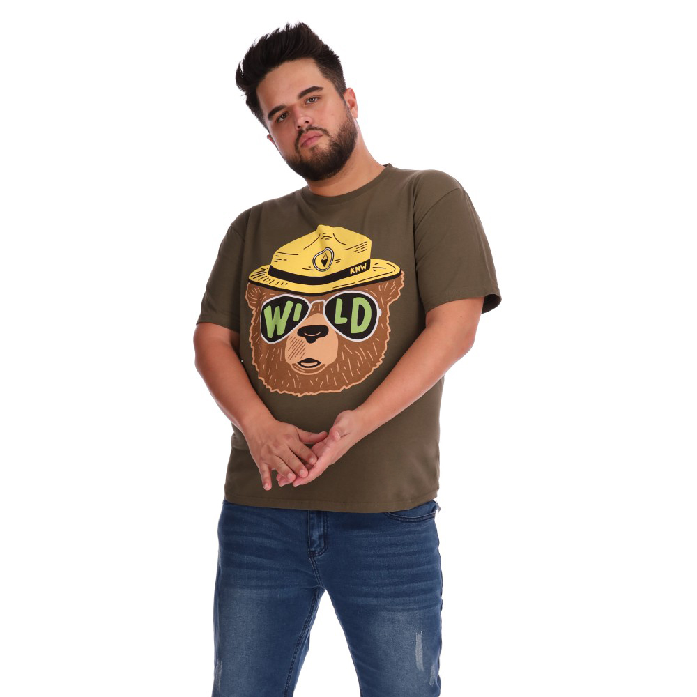Playera Hummo Hombre Diseño Oso Con Leyenda | DelSol