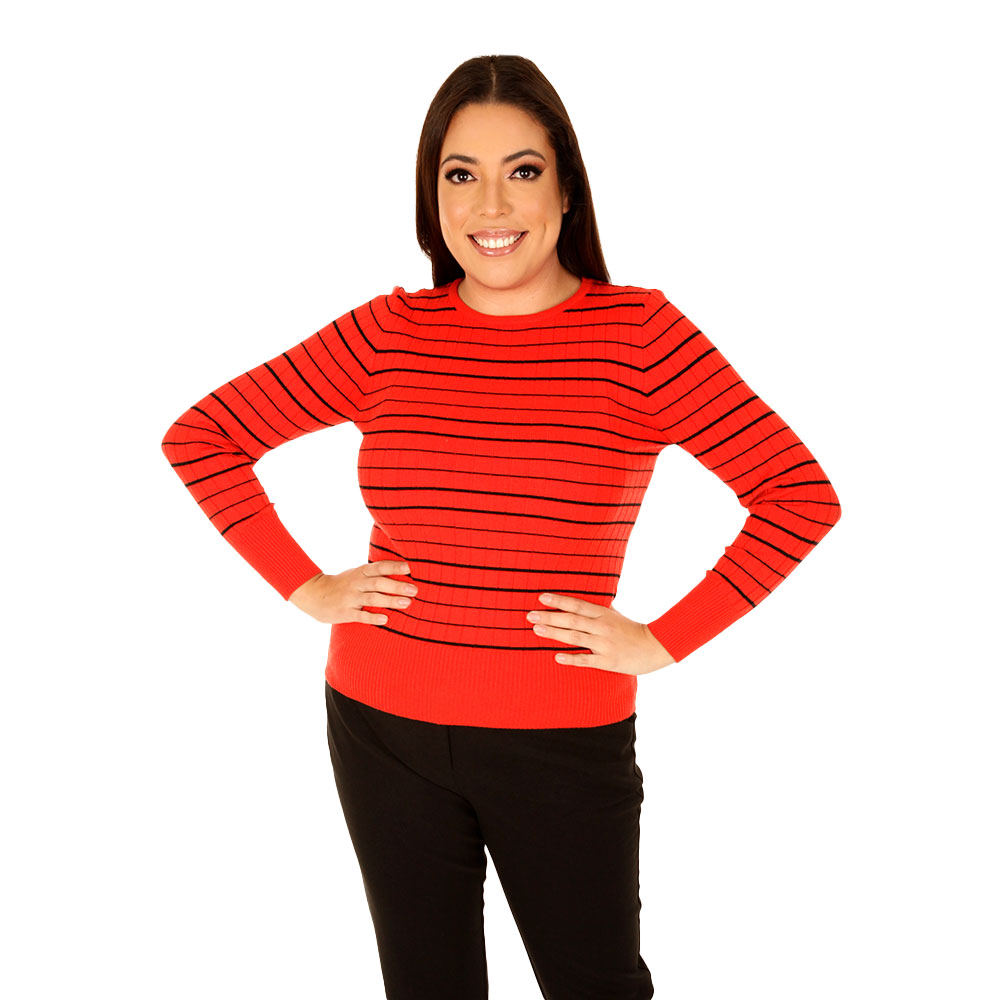Suéter Red Sky Dama Curvy Cuello Redondo | DelSol