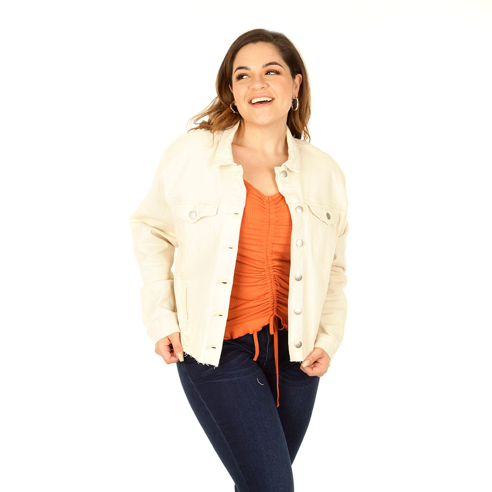 Chamarra Red Sky Mujer Botones Frontales Lisa | DelSol