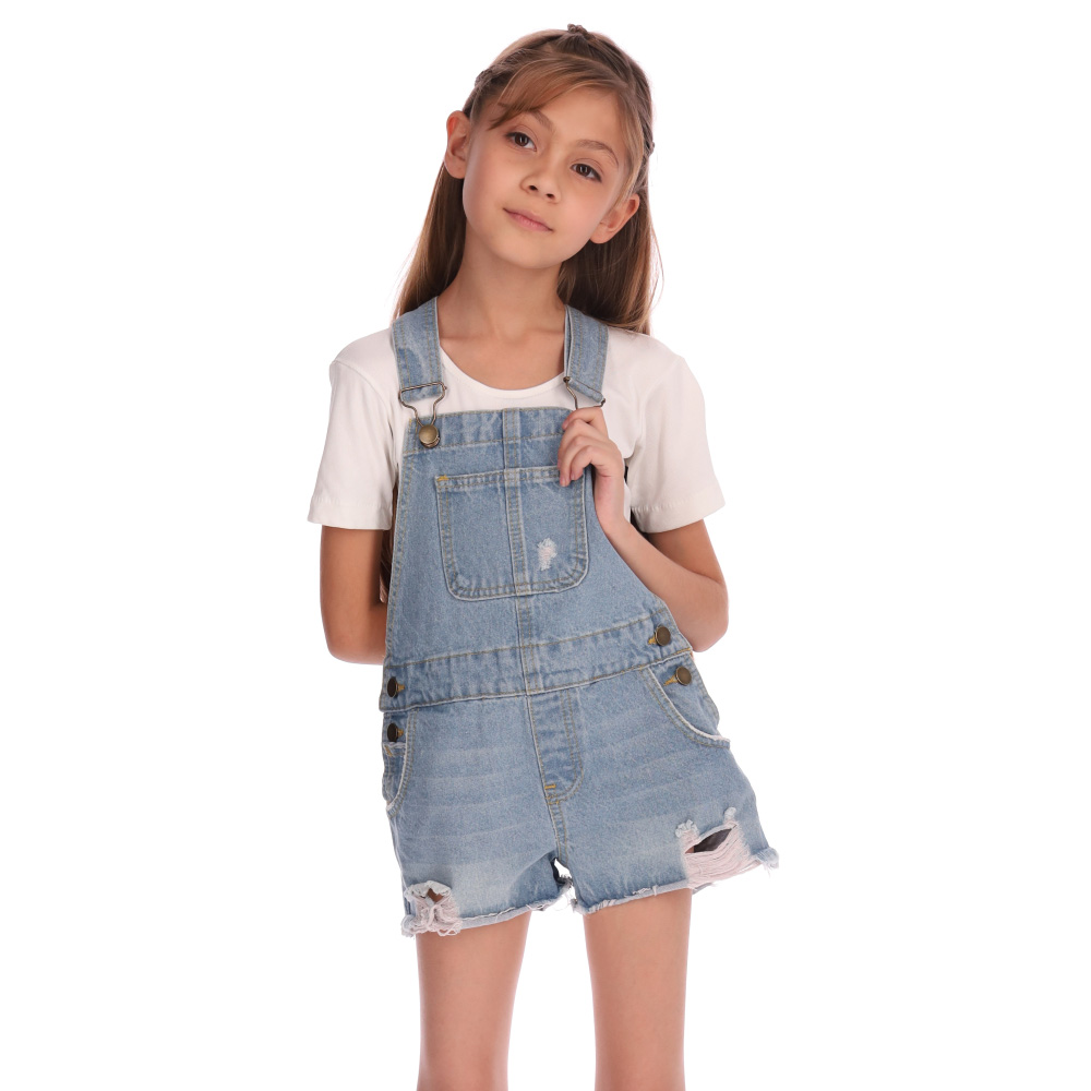 Overol De Short Fantastic Niña Con Destrucción | DelSol